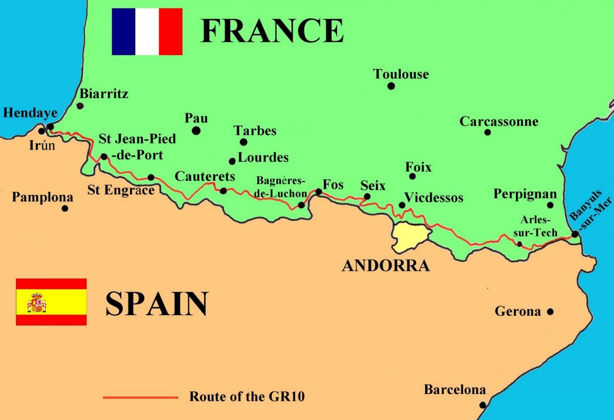Map Pyrenees Mountains France French Pyrenees Rock Climbing, Sport